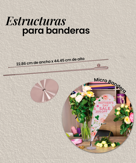 Motistore. BANDERA PUBLICITARIA MINI 22 x44 x7